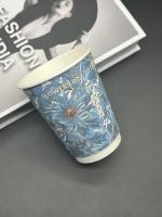 China 12oz Custom Printed Double Wall Paper Cups  Heat Insulation And Anti-scald  For Cafe Coffee Takeaway for sale