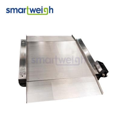 China Waterproof Stainless Steel Weighing Platform Digital Floor Scale With Two Ramps for sale