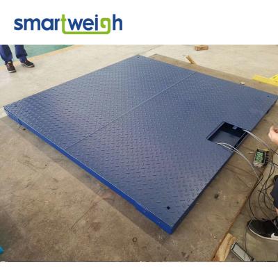 China Mild Carbon Steel Floor Scale Digital Platform Floor Scale For Heavy Load Weighing for sale