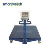 China IP65 Portable Floor Scale Industrial 3 Tons Floor Scale With Wheels And Handle for sale