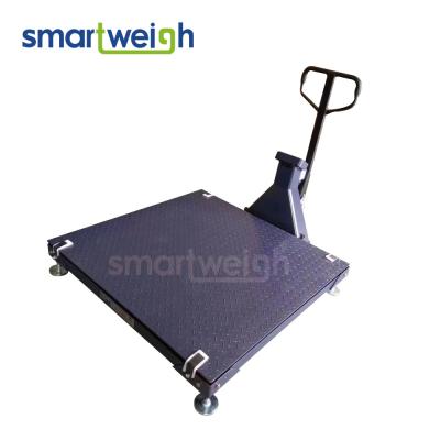 China Movable Portable Digital Floor Scale 3 Ton Forklift Type Industrial Weighing Floor Scale for sale