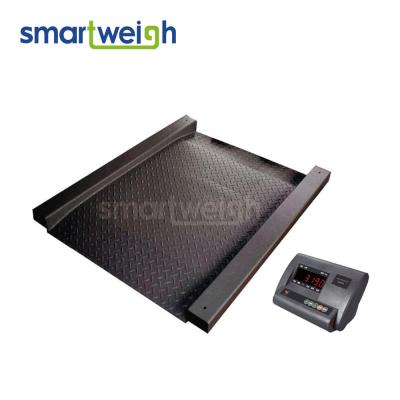 China Mini Ultra Low Platform Digital Floor Scale 1T - 3T Carbon Steel Floor Scale With Ramp for sale