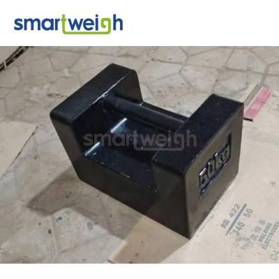 China Heavy Duty Industrial Calibration Test Weight 50kg Handle Standard Weigh Bridge for sale