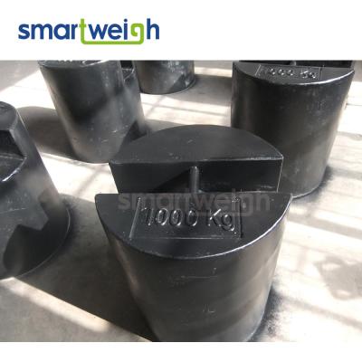 China High Denomination Cast Iron Test Weights M1 1000kg Cylindrical M1 Forklift Test Weights for sale