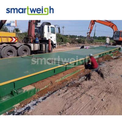 China 60T - 150T Mobile Truck Scale Pitless Weighbridge For Logistics And Construction for sale