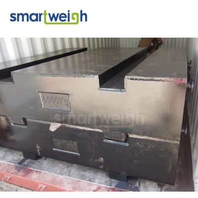 China Industrial Hanging Test Weights 6000kg M1 Class Heavy Duty Cast Iron Calibration Weights for sale