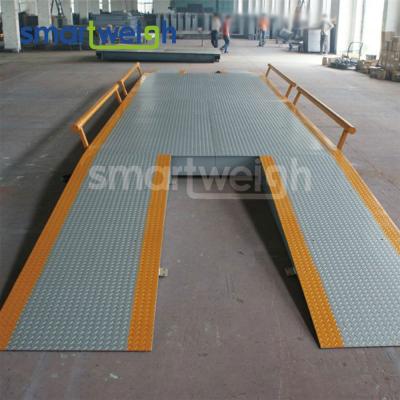 China Pitless Type Portable Weighbridge Electronic 80T 100T Truck Weighing Scales With Safe Guard for sale