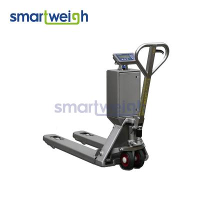 China Industrial Stainless Steel Pallet Jack Scales Truck Hygienic And Corrosion Resistant Design for sale