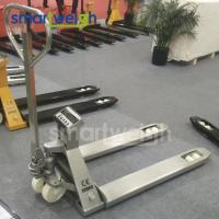 China Stainless Steel Pallet Jack Weight Scale 2000Kg Low Profile Pallet Jack With Scale for sale