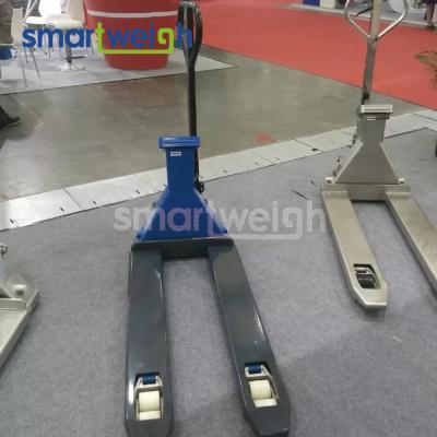 China Portable Carbon Steel Pallet Jack Scales Integrated Display 2000kg Pallet Jack Measurements for sale