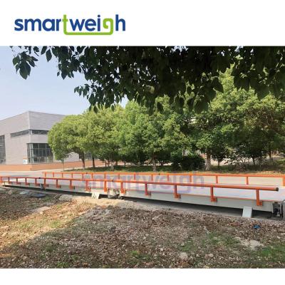 China Industrial Outdoor Vehicle Weighbridge Scale With Guard Rail High Strength Weighing Scale for sale