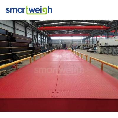 China Electronic Portable Weighbridge 60T - 150T Mobile Truck Scales with Safety Guardrails for sale