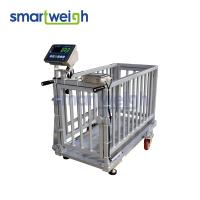 China Heavy Duty Carbon Steel Digital Livestock Scales 600kg Pig Sheep Cattle Weighing Scale for sale