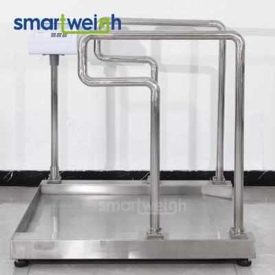 China Hospital Wireless Waterproof Wheelchair Weighing Scale 500kg With Indicator for sale