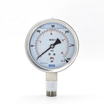 China WIKA 233.50 Stainless Steel Pressure Gauge 0-25 Bar Range 63mm/100mm/160mm Sizes for sale