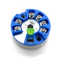China Head Mount PT100 Temperature Transmitter Module 4-20mA Output with 0.1% RTD Precision and 12-35VDC Power for sale