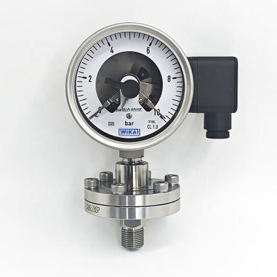 China SS316 Diaphragm Seismic Pressure Gauge 1.0% Accuracy 200°C Temperature PGS23 Series for sale