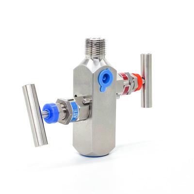 China Stainless Steel Two Valve Group Instrument Pressure Gauge Valve - 60 MPa Max Pressure, 1/2