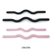 China Custom Gym Equipment Weight Lifting Silicone bars Fitness Black Women Silicone barbell for sale