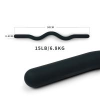 China Custom Gym Equipment Weight Lifting Silicone bars Fitness Black Women Silicone barbell for sale