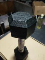 China Customized Logo Rubber-Covered Hex Dumbbells for Gym Fitness Equipment in Hexagon Shape for sale
