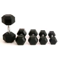 China Rubber-covered Dumbbell Gym Dumbbells Set for Bodybuilding Exercise Fitness Equipment for sale