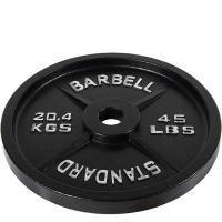 China Commercial Cast Iron Barbell Weight Plates 5 10 25 35 45 lb for Bodybuilding Fitness for sale