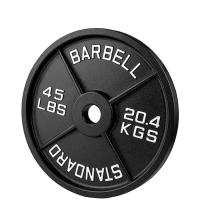 China Commercial Cast Iron Barbell Weight Plates 5 10 25 35 45 lb for Bodybuilding Fitness for sale