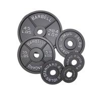 China 50MM Black Cast Iron Steel Free Weight Plate Set for Gym Weightlifting Standard for sale