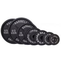 China 50MM Black Cast Iron Steel Free Weight Plate Set for Gym Weightlifting Standard for sale