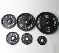 China 50MM Black Cast Iron Steel Free Weight Plate Set for Gym Weightlifting Standard for sale