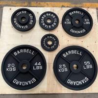 China 50MM Black Cast Iron Steel Free Weight Plate Set for Gym Weightlifting Standard for sale