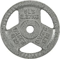China Gray Common Barbell Plates 2.5/5/10/25/35/45lb Cast Iron Tri Grip for Competition Set for sale