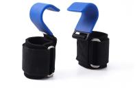 China Cross Fit Training Weight Lifting Steel Hooks Straps with Neoprene Padded Wrist Wraps for sale