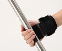 China Cross Fit Training Weight Lifting Steel Hooks Straps with Neoprene Padded Wrist Wraps for sale