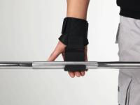 China Cross Fit Training Weight Lifting Steel Hooks Straps with Neoprene Padded Wrist Wraps for sale