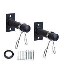 China Black Steel Home Gym Fitness Wall Mounted Barbell Weight Plate Holder Rack for sale