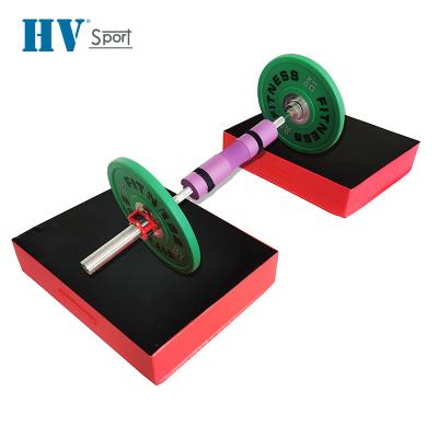 China Barbell Shock Absorption Pad with Movable Floor Protection 15cm Thickness Black/Red for sale