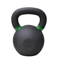 China Color Ring Black Cast Iron Powder Coated Kettlebell for Unisex Strength Training Gym for sale