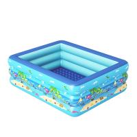 China Summer Outdoor Portable There-rings Inflatable Family Size Swimming Pools for sale