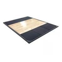 China Fitness Accessories Gym Equipment Weight Lifting Deadlift Platform Rubber Solid Wood Weightlifting Platform for sale
