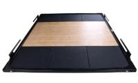China Fitness Accessories Gym Equipment Weight Lifting Deadlift Platform Rubber Solid Wood Weightlifting Platform for sale