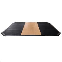 China Fitness Accessories Gym Equipment Weight Lifting Deadlift Platform Rubber Solid Wood Weightlifting Platform for sale