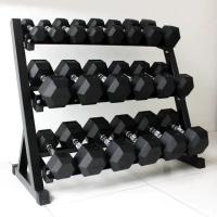 China Rubber-covered Dumbbell Set with Customized Logo Perfect Addition to Home Gym Equipment for sale