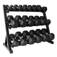 China Rubber-covered Dumbbell Set with Customized Logo Perfect Addition to Home Gym Equipment for sale