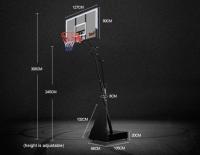 China 7.5-10ft Height Basketball Hoop Stand for Adults and Kids Durable Steel Material for sale