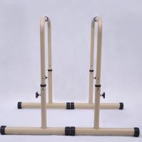 China Indoor stand Push up Bicep Triceps Muscle Strength Dip Station multi function round metal tube adjustable height Parallel Bars for sale
