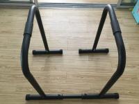 China Indoor stand Push up Bicep Triceps Muscle Strength Dip Station multi function round metal tube adjustable height Parallel Bars for sale