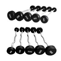 China Weight Lifting Exercise 10 15 20 25 30 Gym Equipment Free Weights Fitness Rubber Barbell for sale