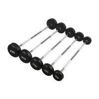 China Weight Lifting Exercise 10 15 20 25 30 Gym Equipment Free Weights Fitness Rubber Barbell for sale